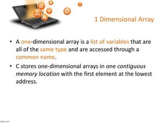 SPL 10 | One Dimensional Array in C | PPT