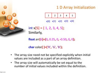 SPL 10 | One Dimensional Array in C | PDF