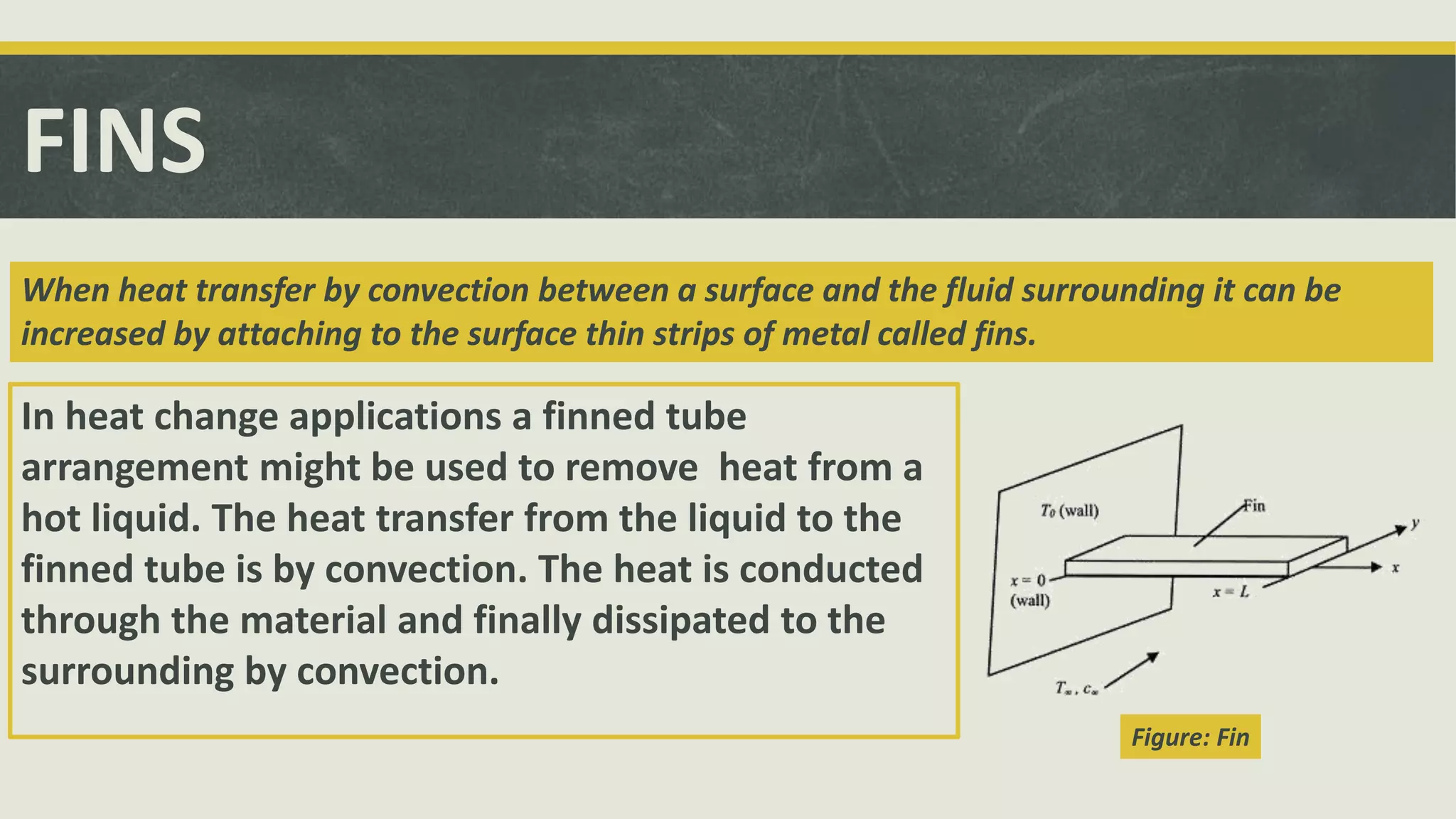 One dimensional steady state fin equation for long fins | PPTX