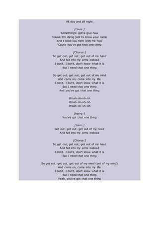 One direction All Songs Lyrics w/ Sia And Michael Jackson | DOCX