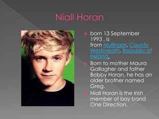 One direction | PPTX | Celebrity Families | Pop Culture