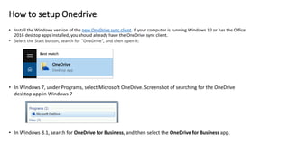 One drive for end users | PPTX