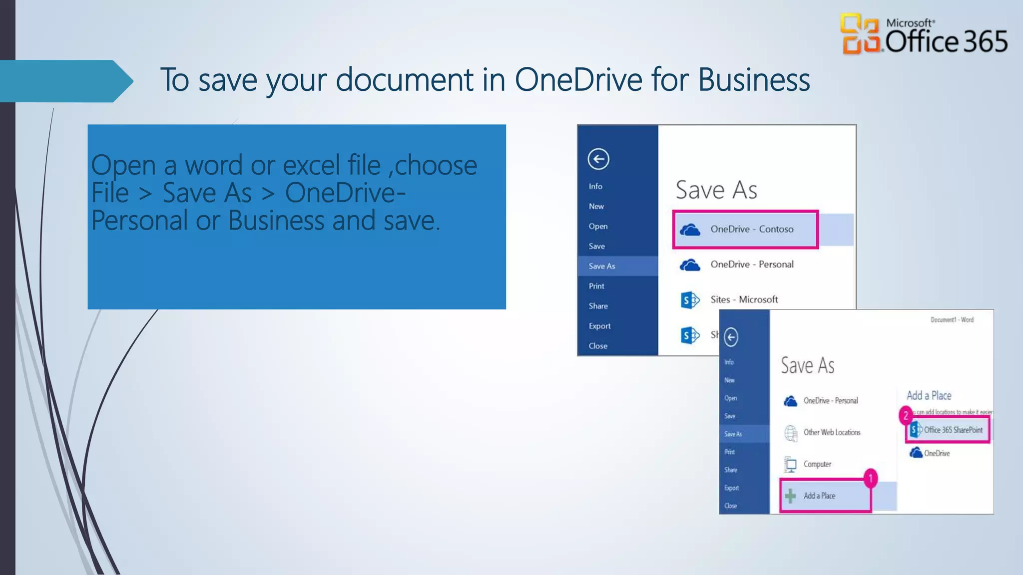 One drive for business training ppt | PPTX