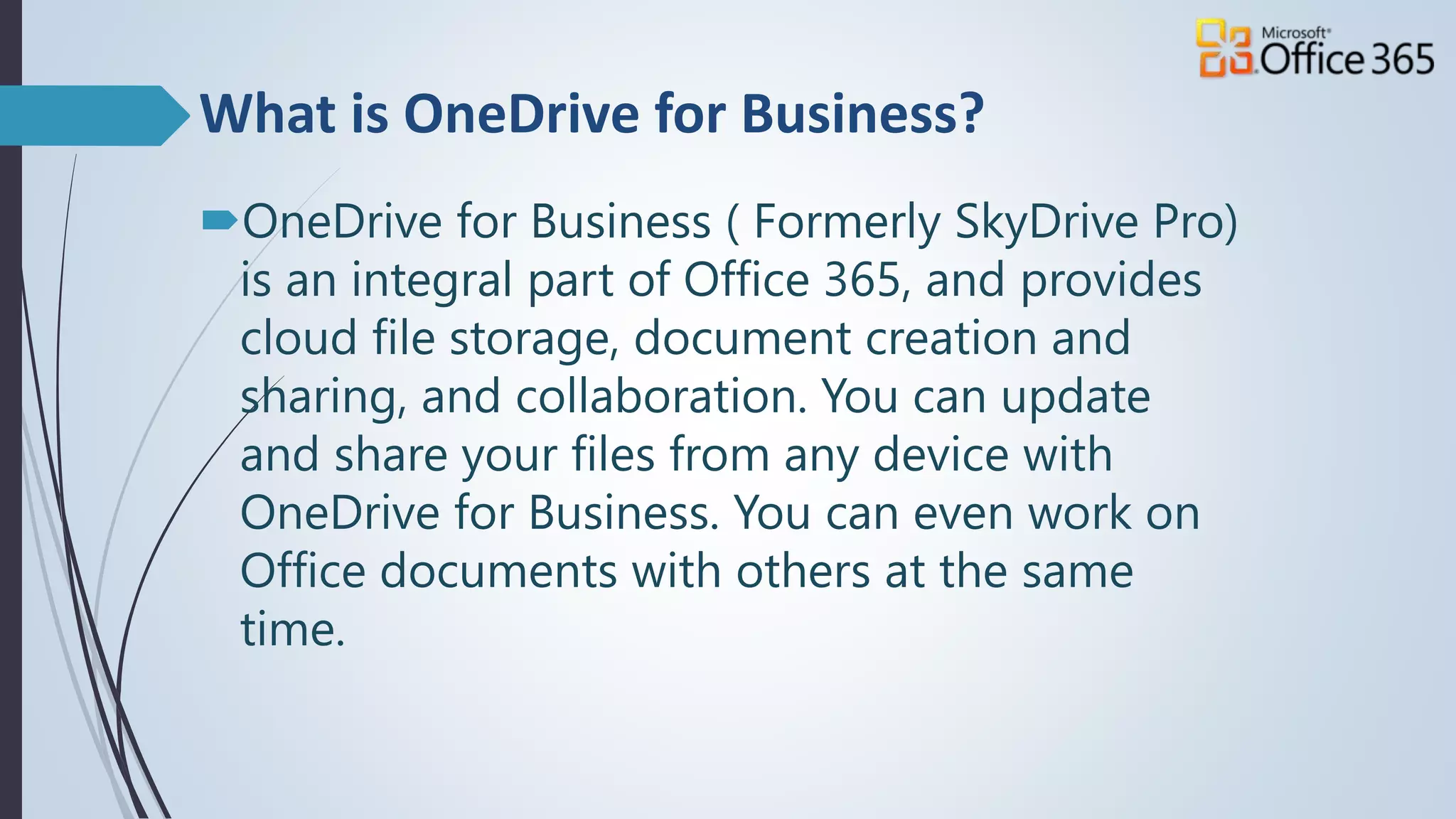 One drive for business training ppt | PPTX