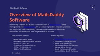 OneDrive to OneDrive Migration - MailsDaddy Software | PPT