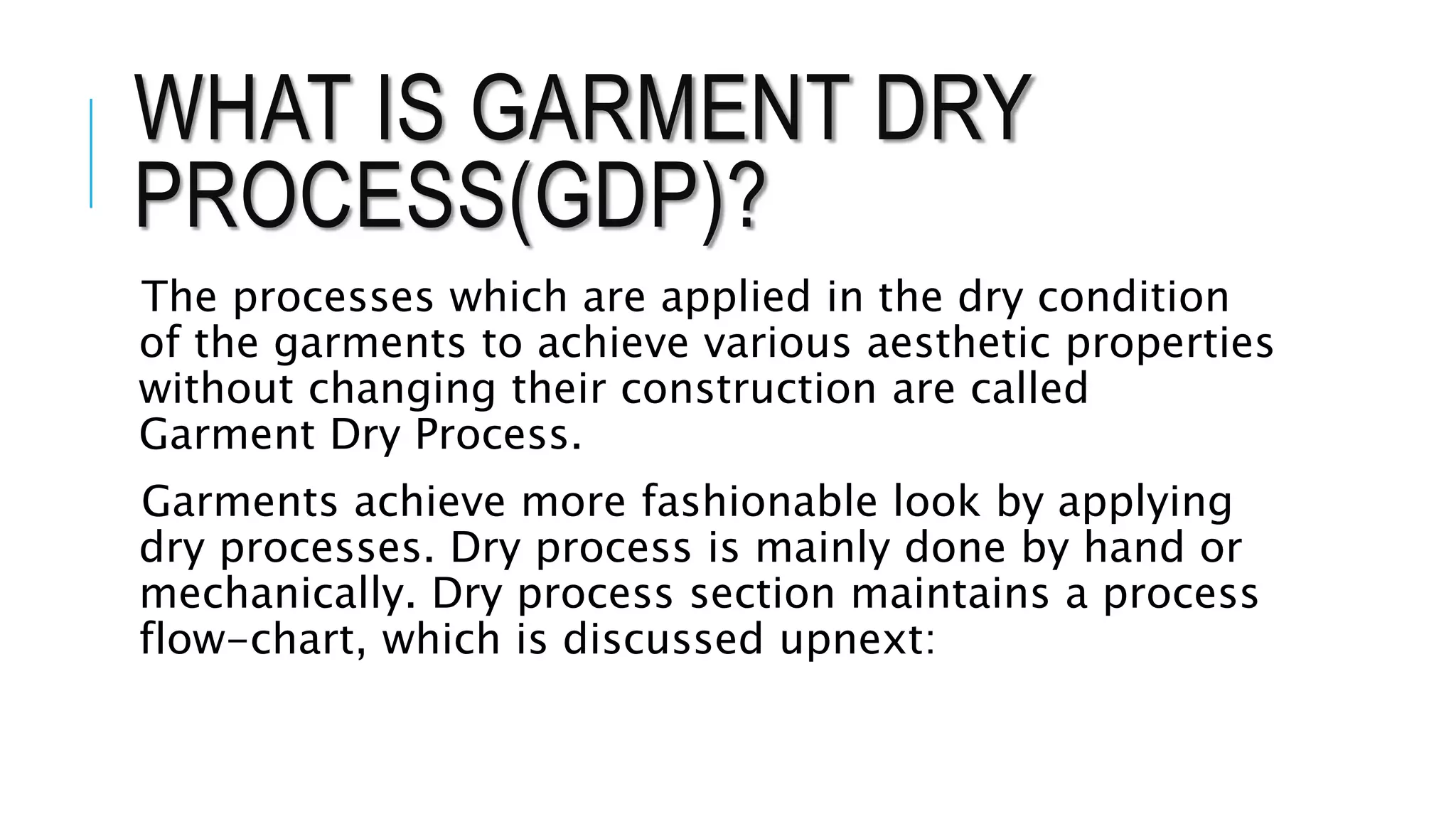 Garment Dry Processes and Operations: A brief view on Operations | PPT