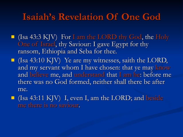 ONE GOD JESUS CHRIST! | PPT