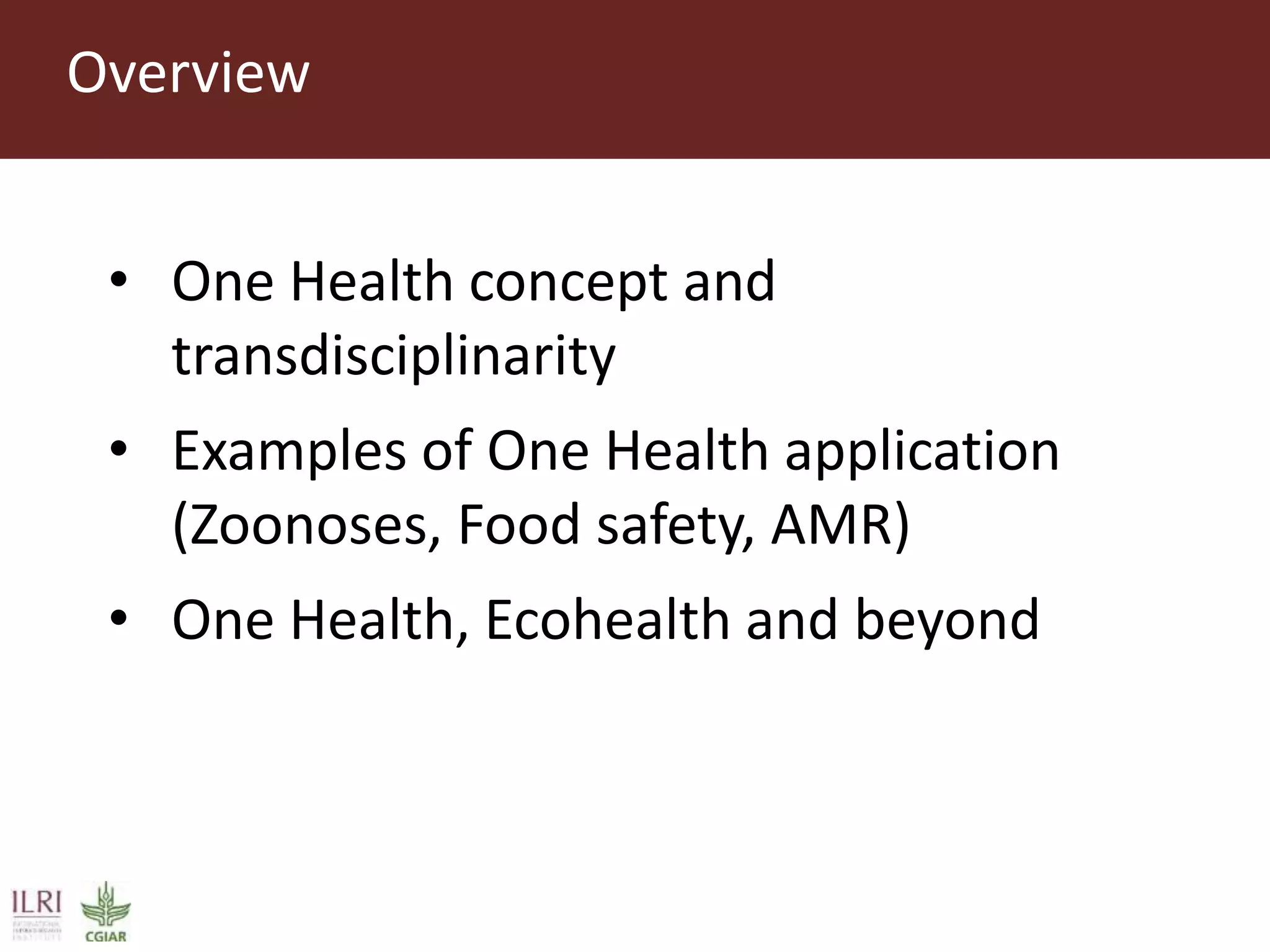 One Health: Concept and applications | PDF