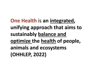 One Health, many healths | PPT