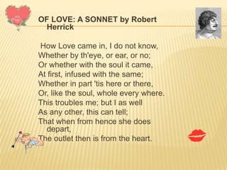 One heart, one and cupid a kiss for a poem of love in portuguese | PPTX