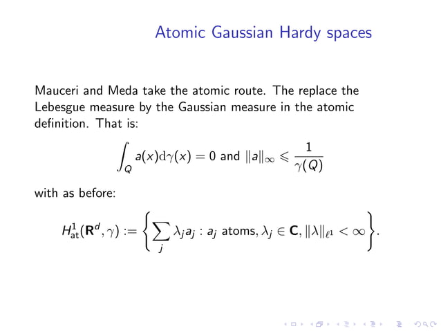 Bird’s-eye view of Gaussian harmonic analysis | PPT