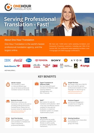 One Hour Translation - Serving Professional Translation - Fast! | PDF