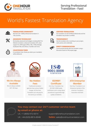 One Hour Translation - Serving Professional Translation - Fast! | PDF