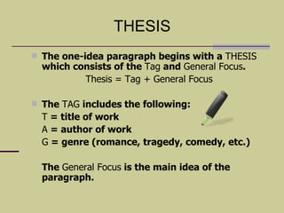 One Idea Paragraph Iec Pattern | PPT