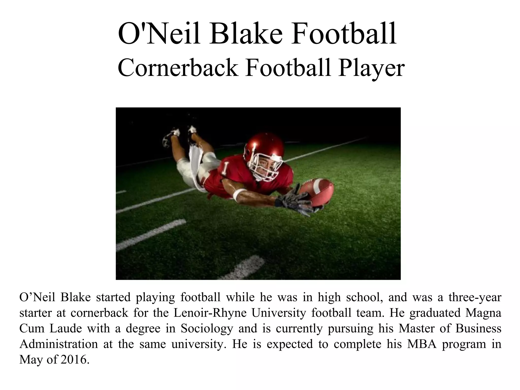 O'Neil Blake Football Football Player from Jamaica | PPT
