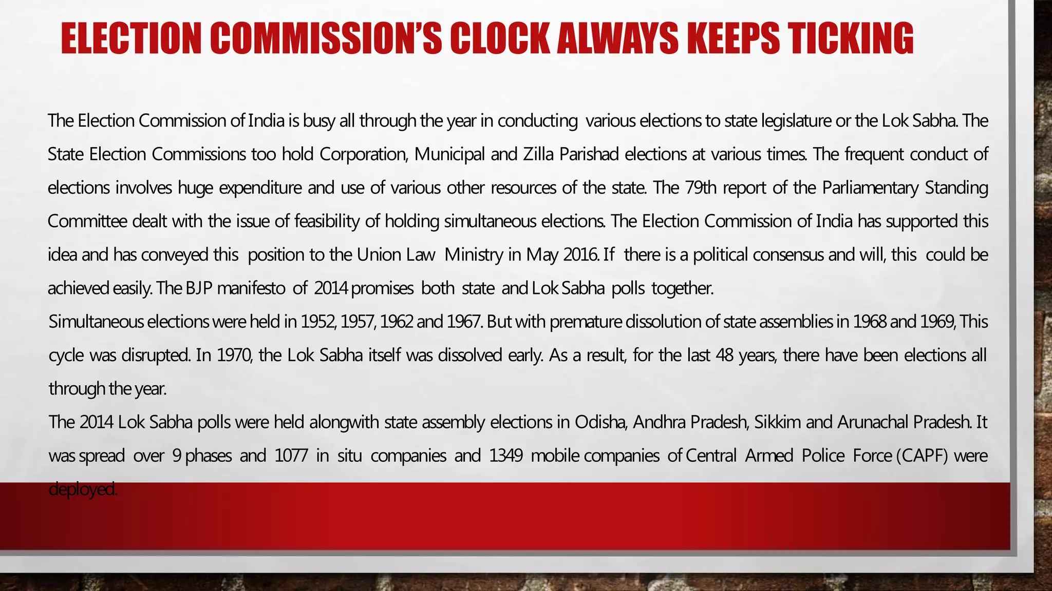 One india one election | PPT