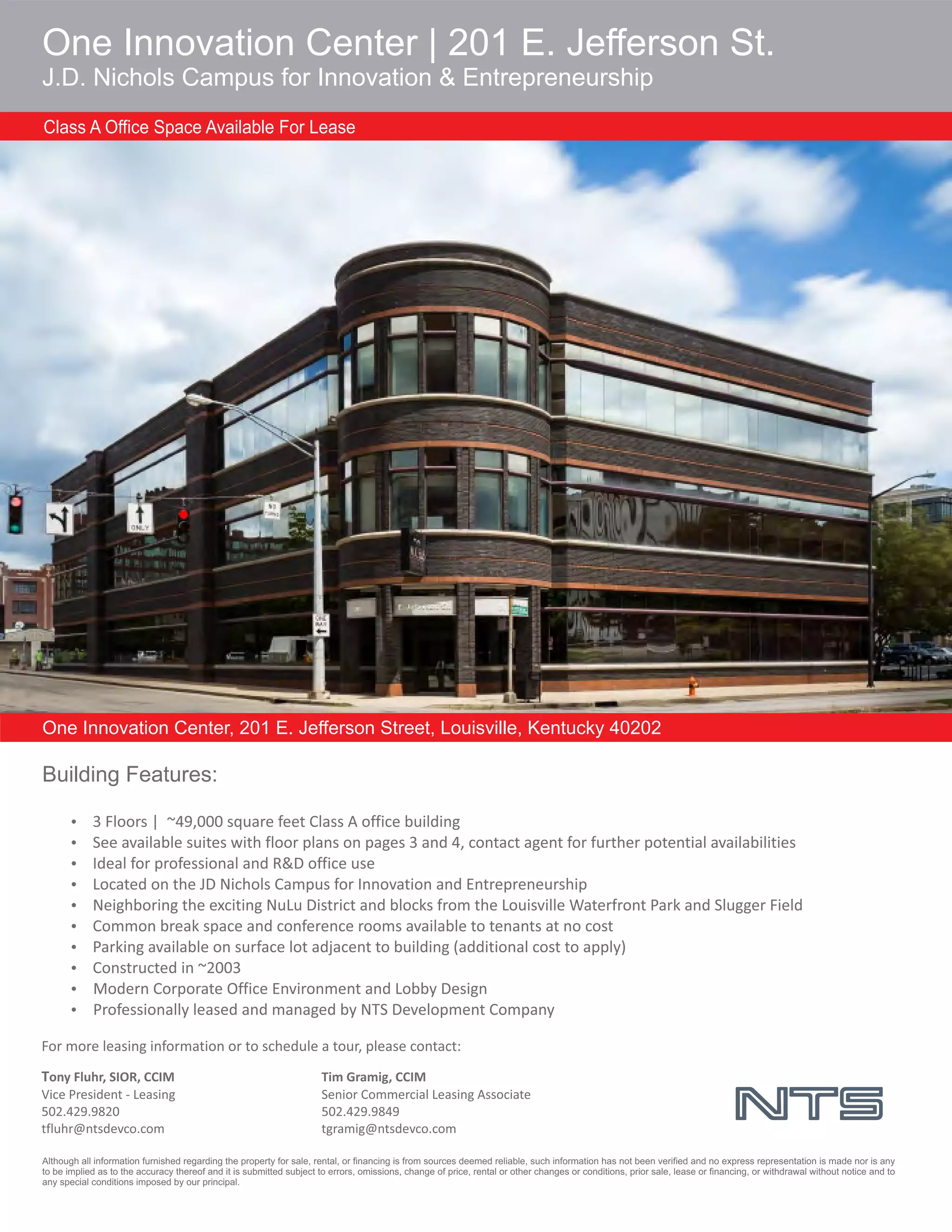 One Innovation Center | PDF