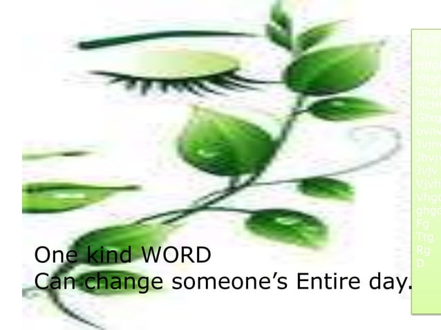 One kind word | PPTX