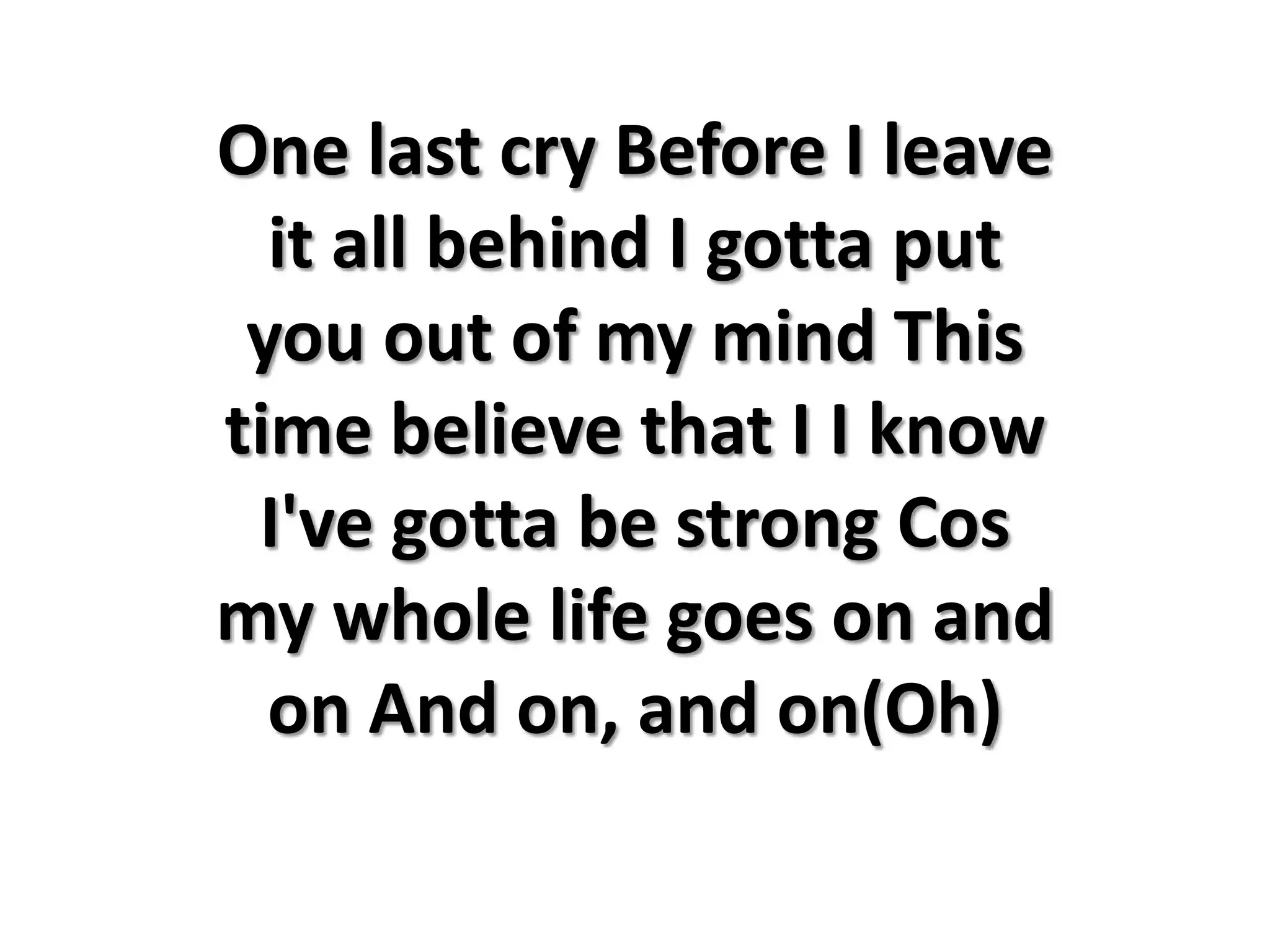 One last cry | PPT