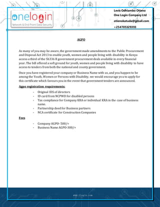 Onelogin company registration | PDF