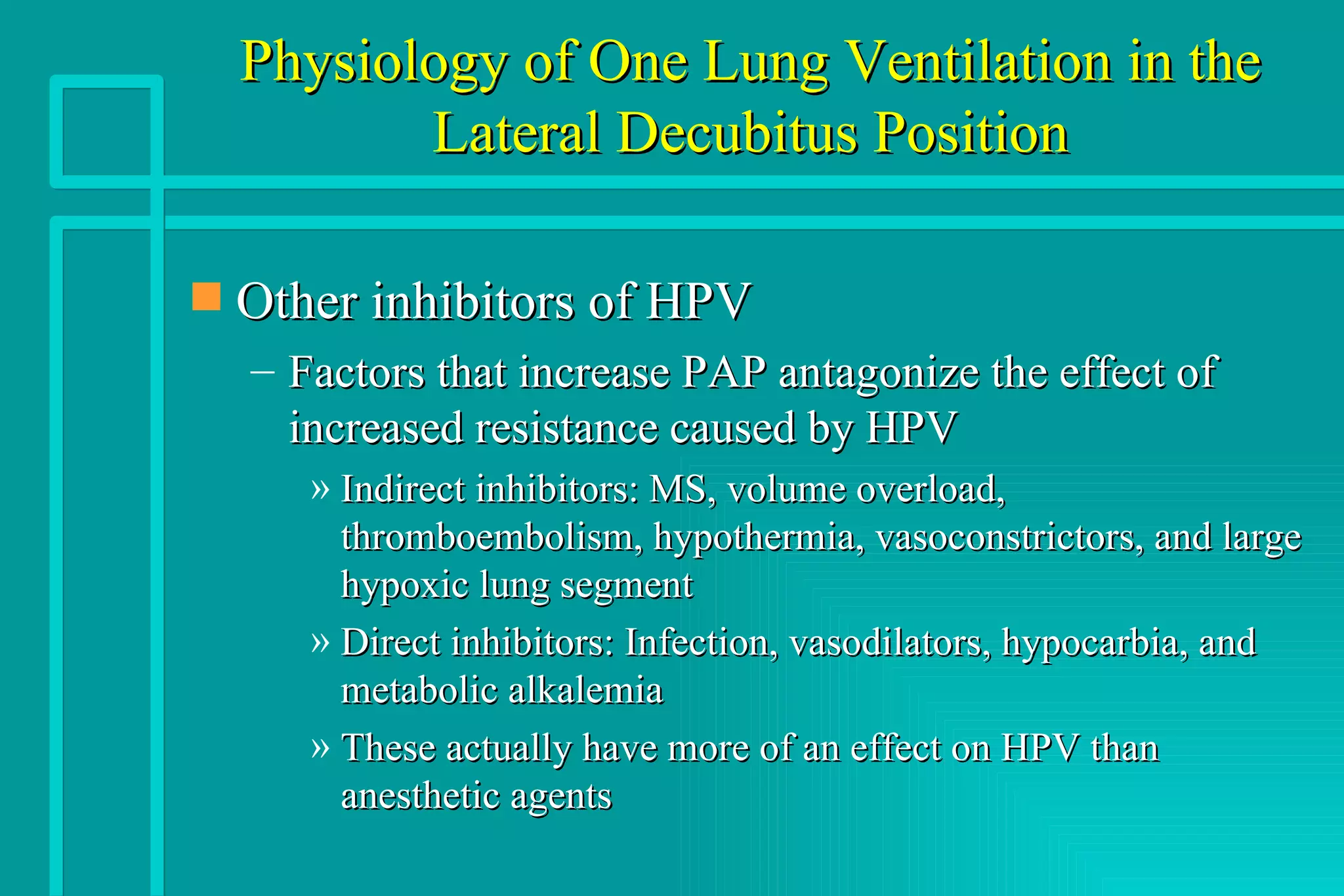 One Lung Ventilation | PPT