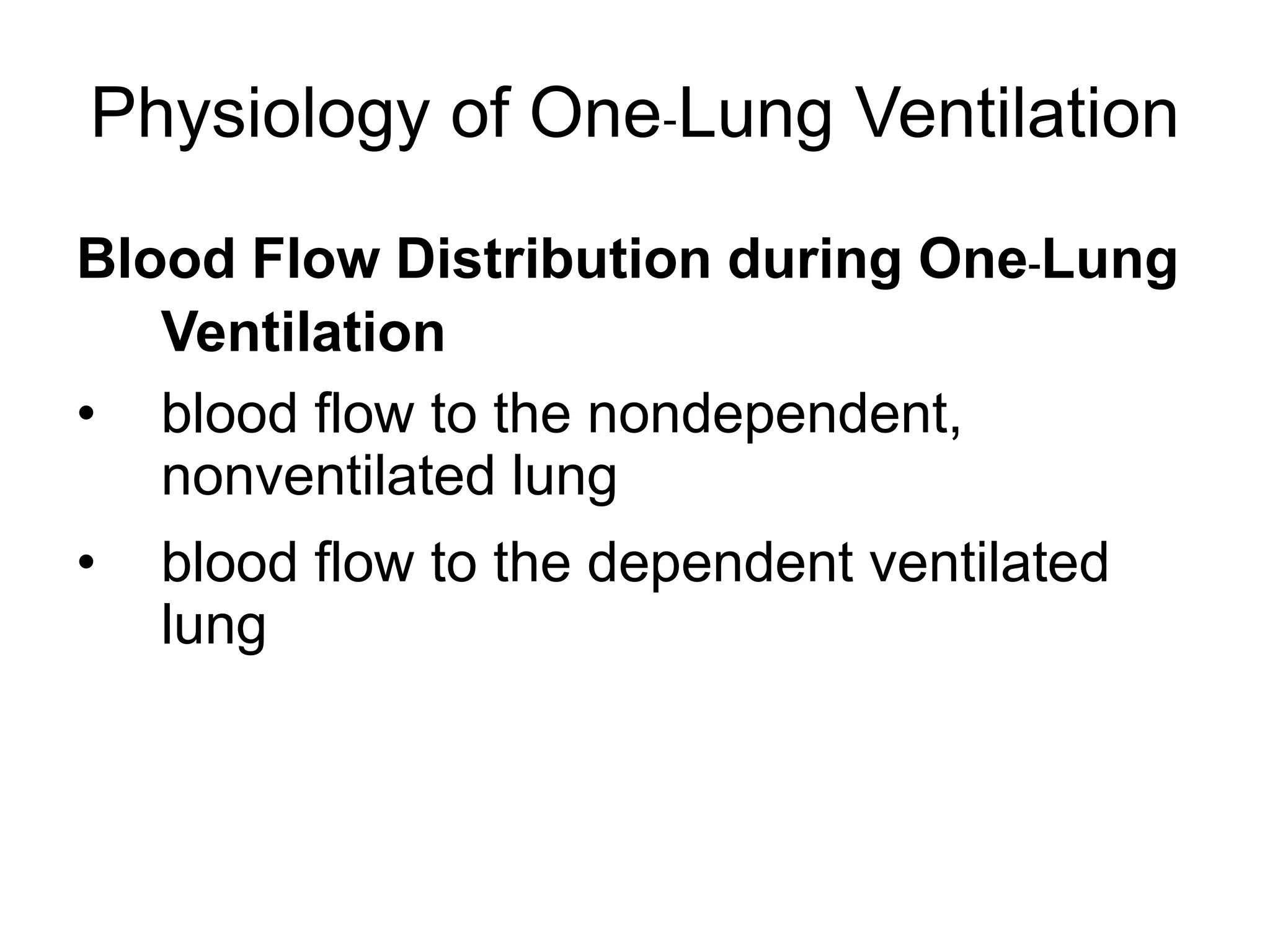 One lung ventilation | PPT