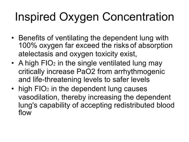 One lung ventilation | PPT
