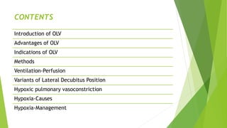 One lung ventilation | PPTX