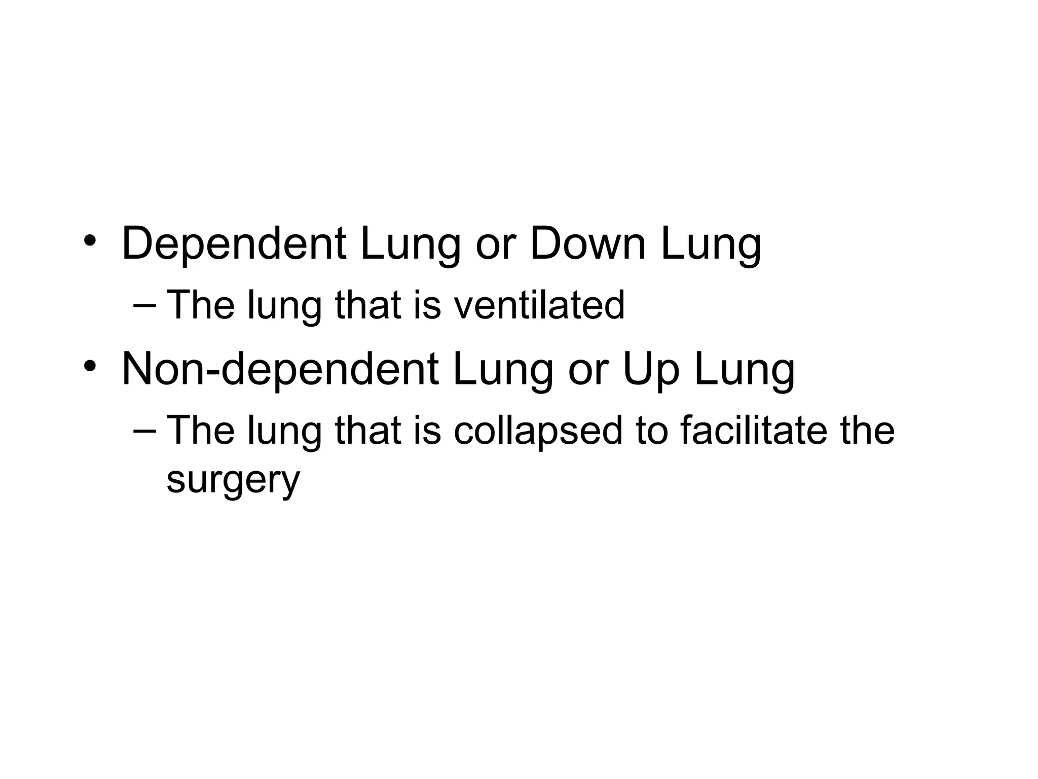One lung ventilation | PPT