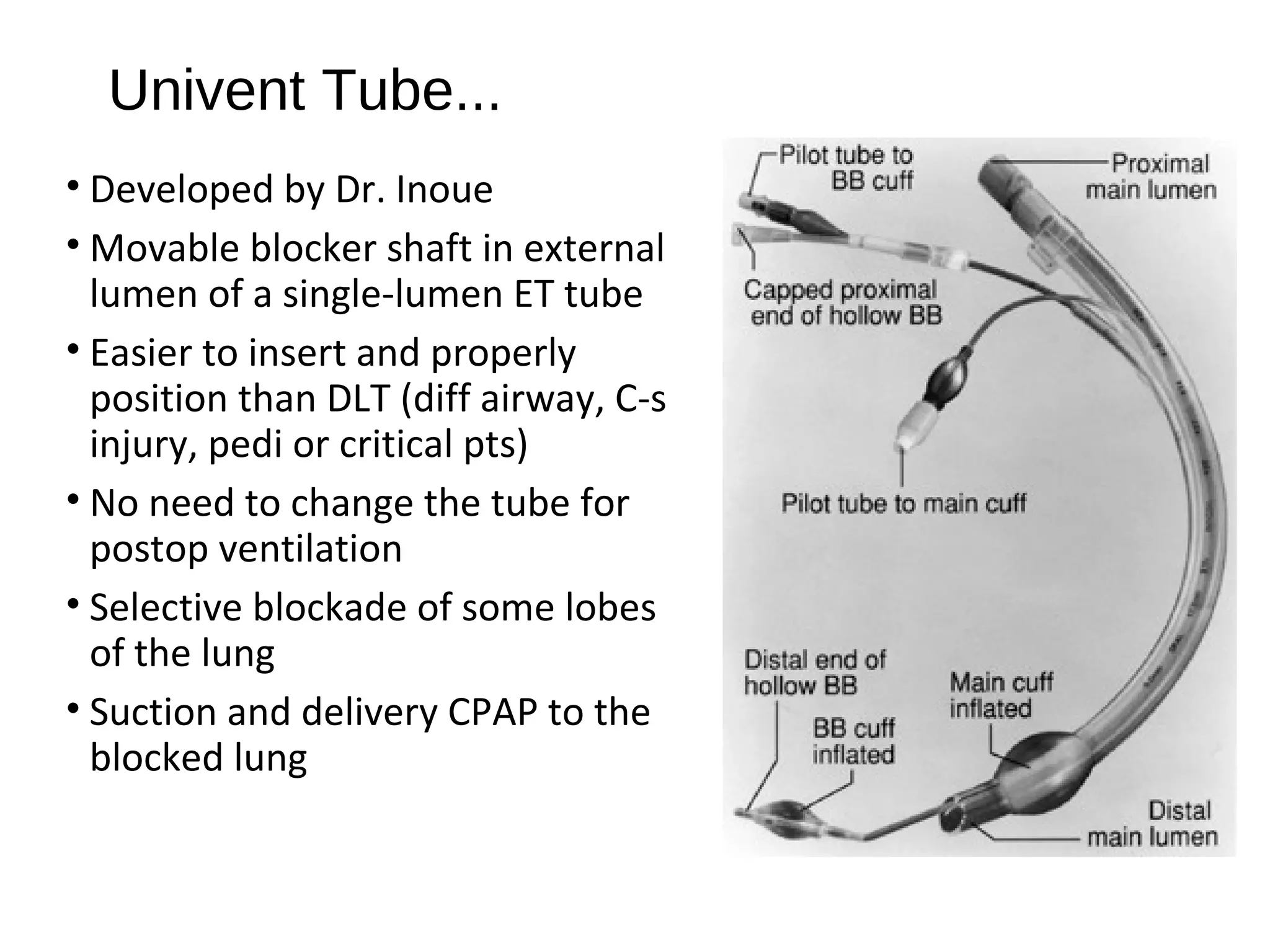 One lung ventilation | PPT
