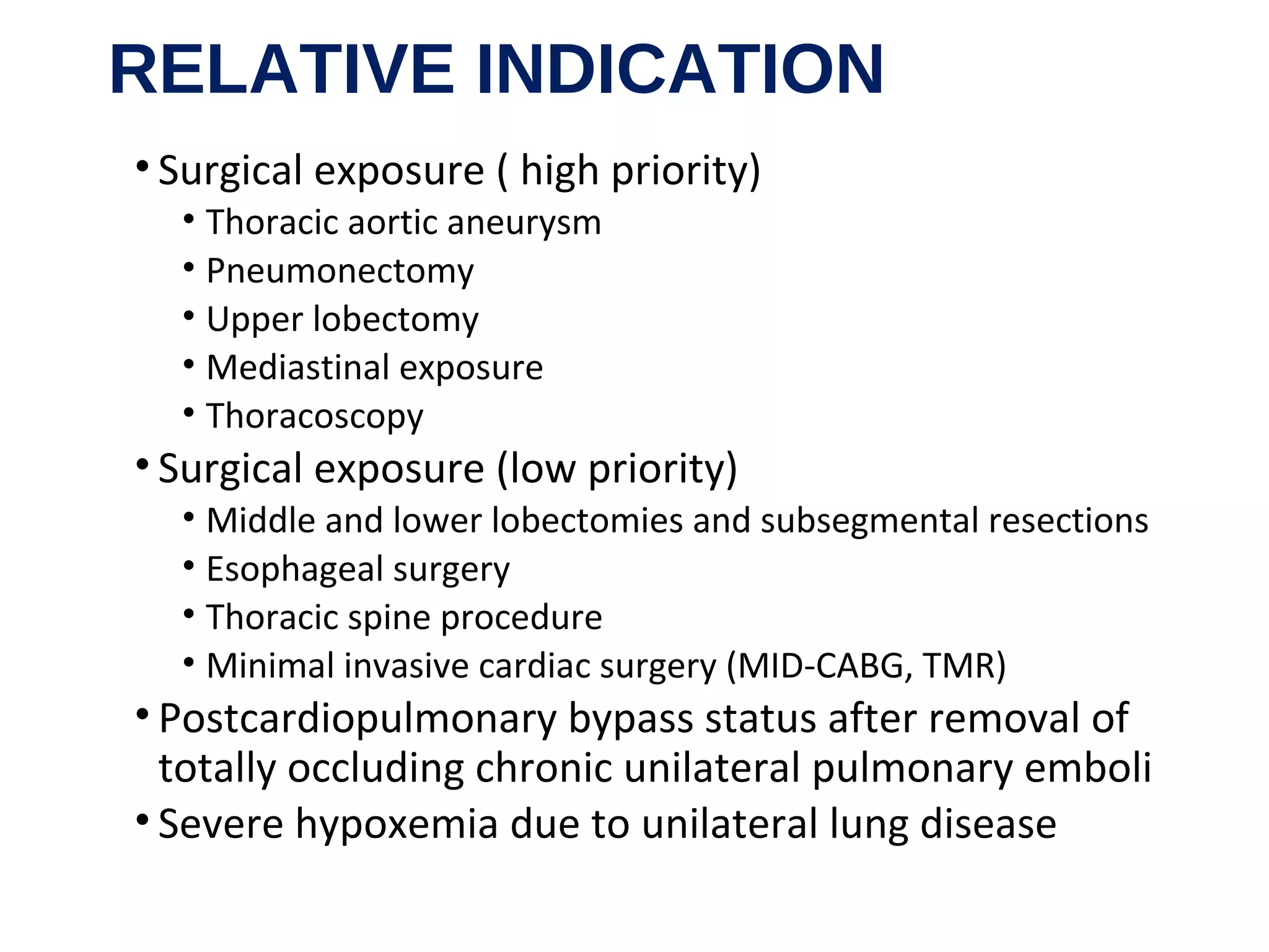 One lung ventilation | PPT