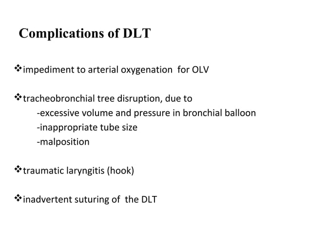 One lung ventilation | PPT | Lung and Respiratory Health | Diseases and ...