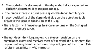 one lung ventilation and anaesthetic management and considerations | PPTX