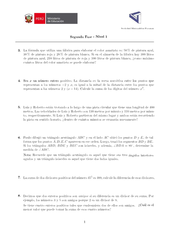 Onem 2017 i nivel II FASE | DOCX | Education