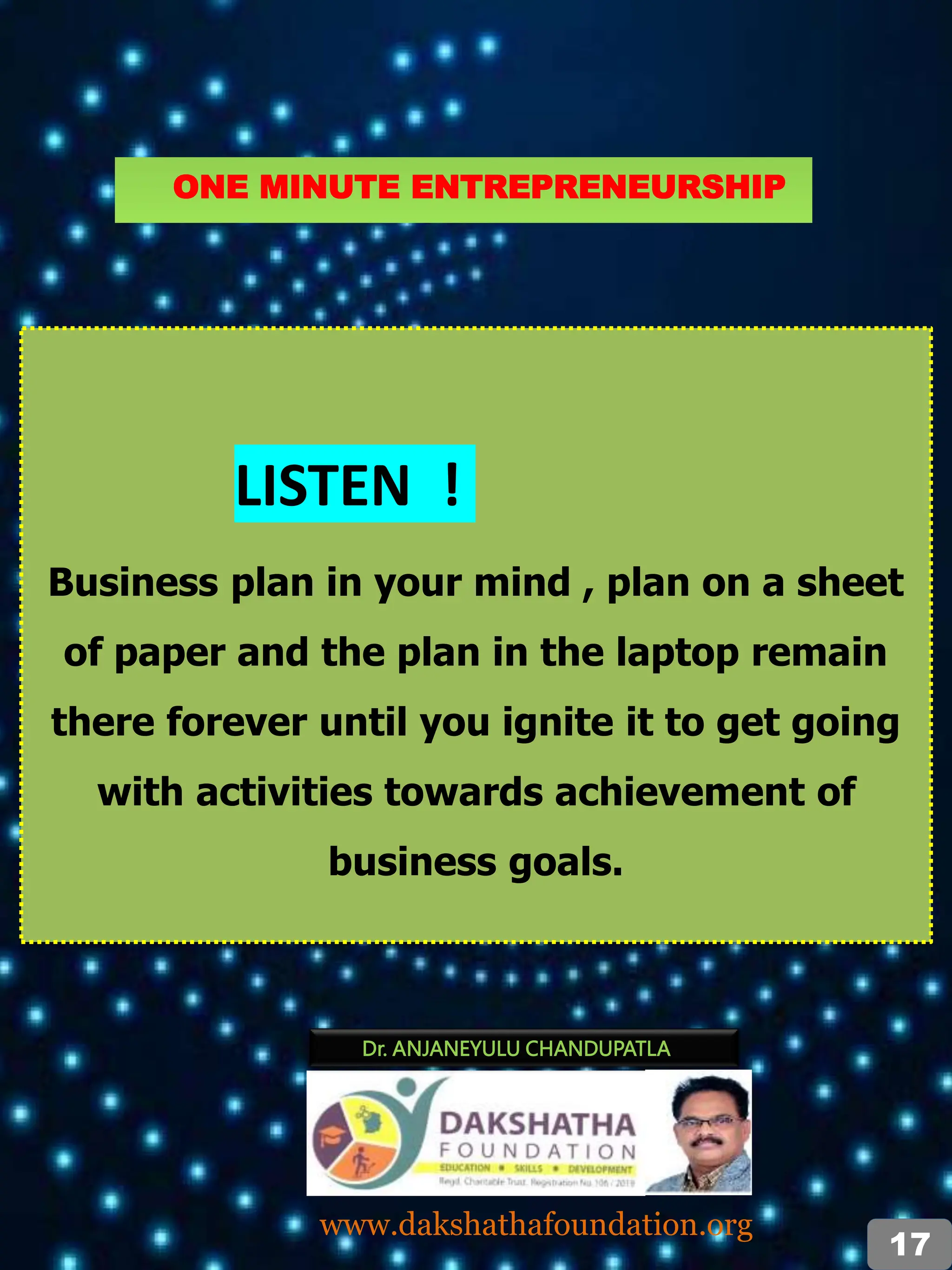 ONE MINUTE ENTREPRENEURSHIP--Successful business tips for aspiring entrepreneurs--17.pptx