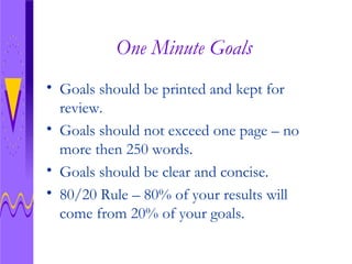 One Minute Management Techniques | PPT