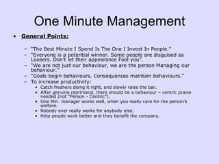 Essence Of One Minute Management | PPS