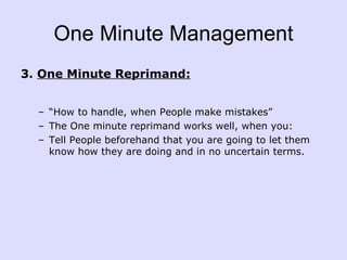 Essence Of One Minute Management | PPS