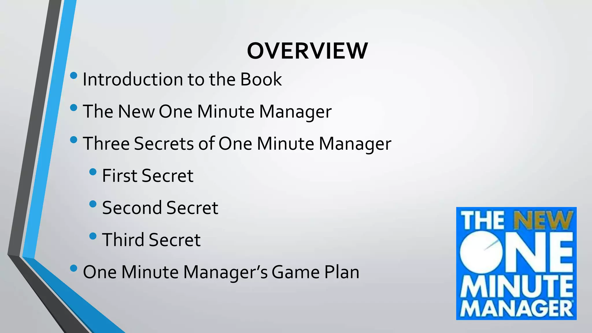 One Minute manager Book Review | PPTX