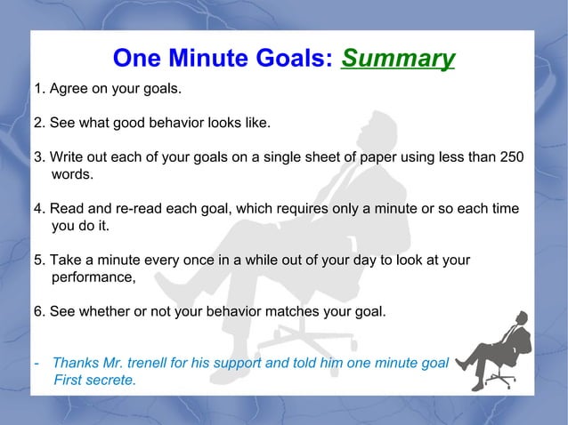 One minute manager In story | PPT