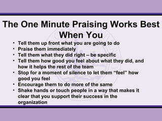 One minute manager presentation | PPT