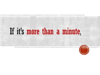 One minute medical representative call | PPTX