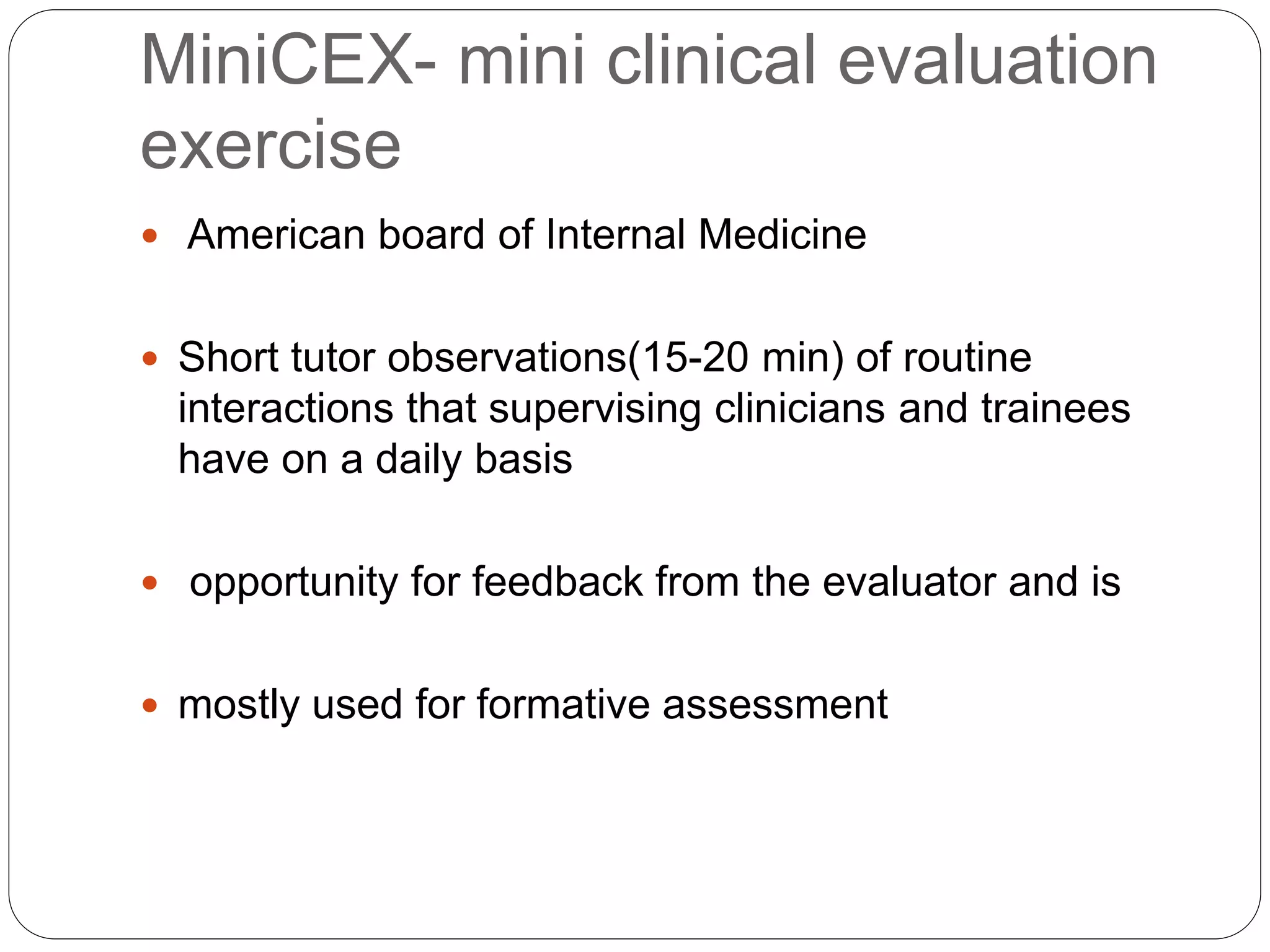 Newer Methods of Assessment in Medical Education | PPTX