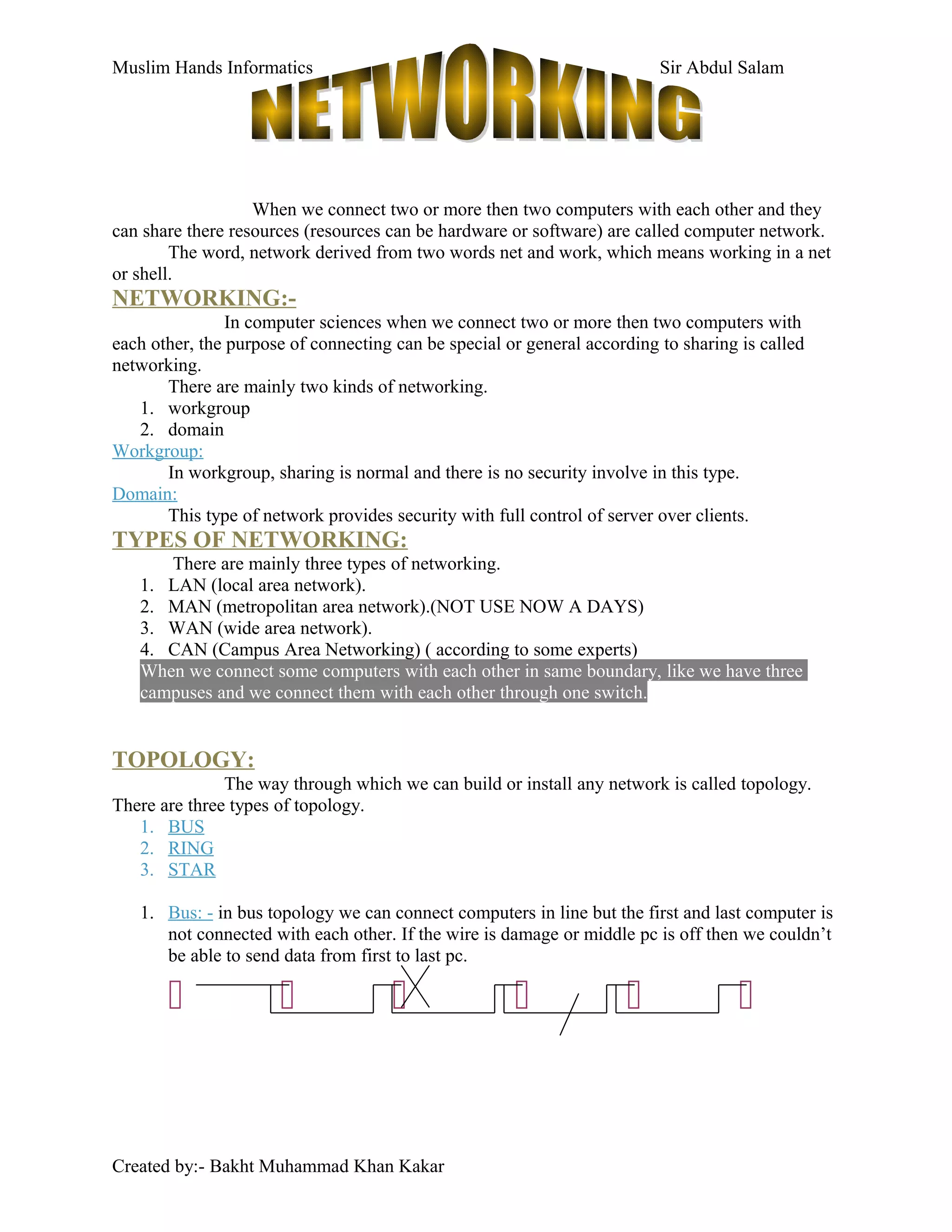 Basic Networking | DOC | Computer Networking | Computing
