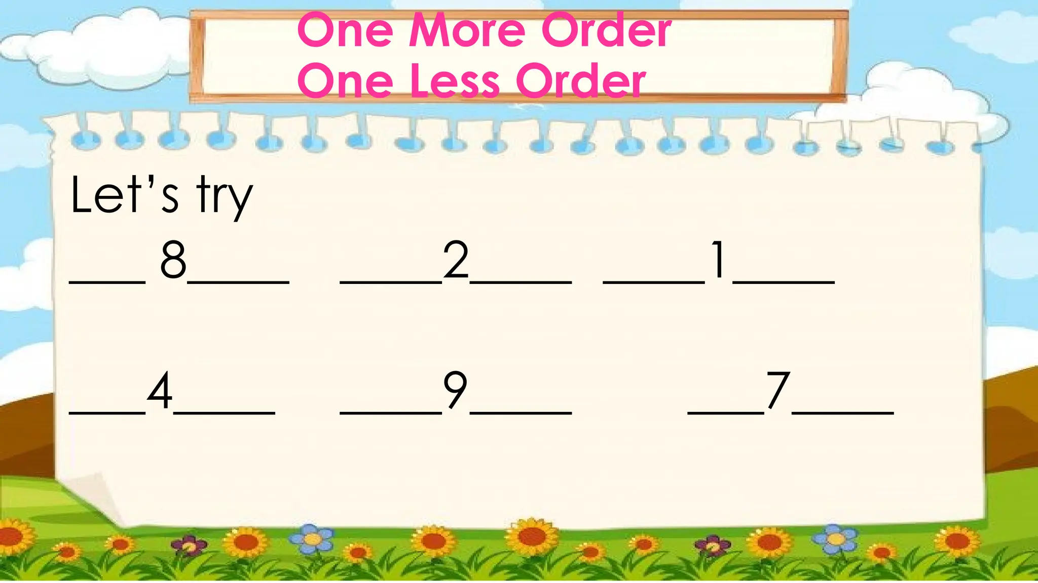 one more and one less order.pOWERPOINT PRESENTATAIONSSSS | PPT