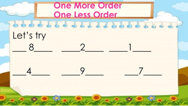 one more and one less order.pOWERPOINT PRESENTATAIONSSSS | PPT