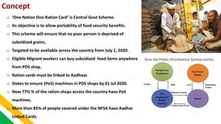 One nation one ration card | PPTX