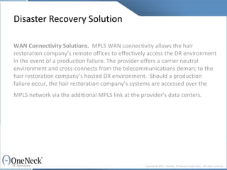 Disaster Recovery- A Case Study | PPT | Cloud Computing | Internet