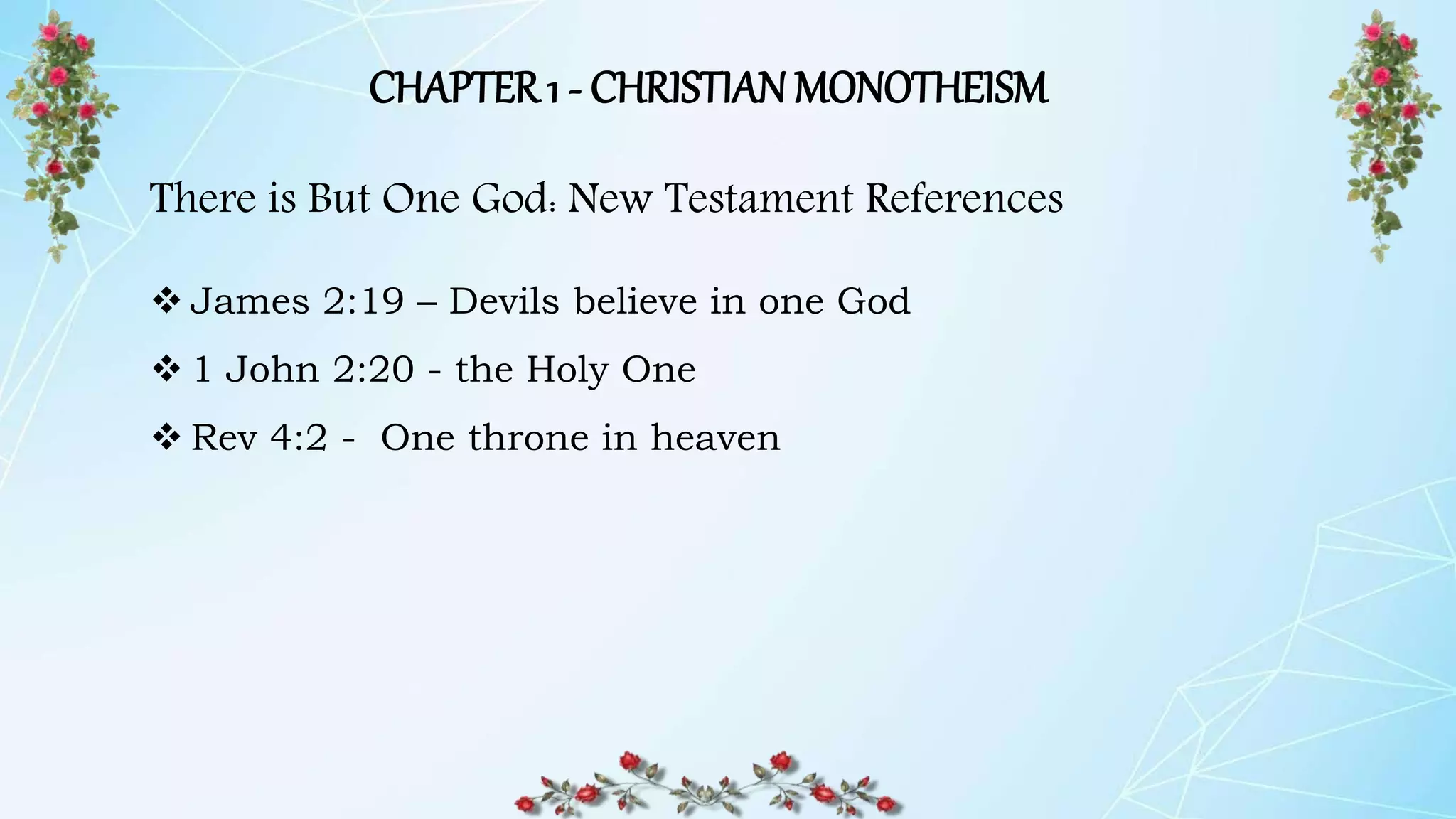 The Oneness of God | PPTX