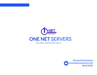 One net servers Pitch Deck | PPT